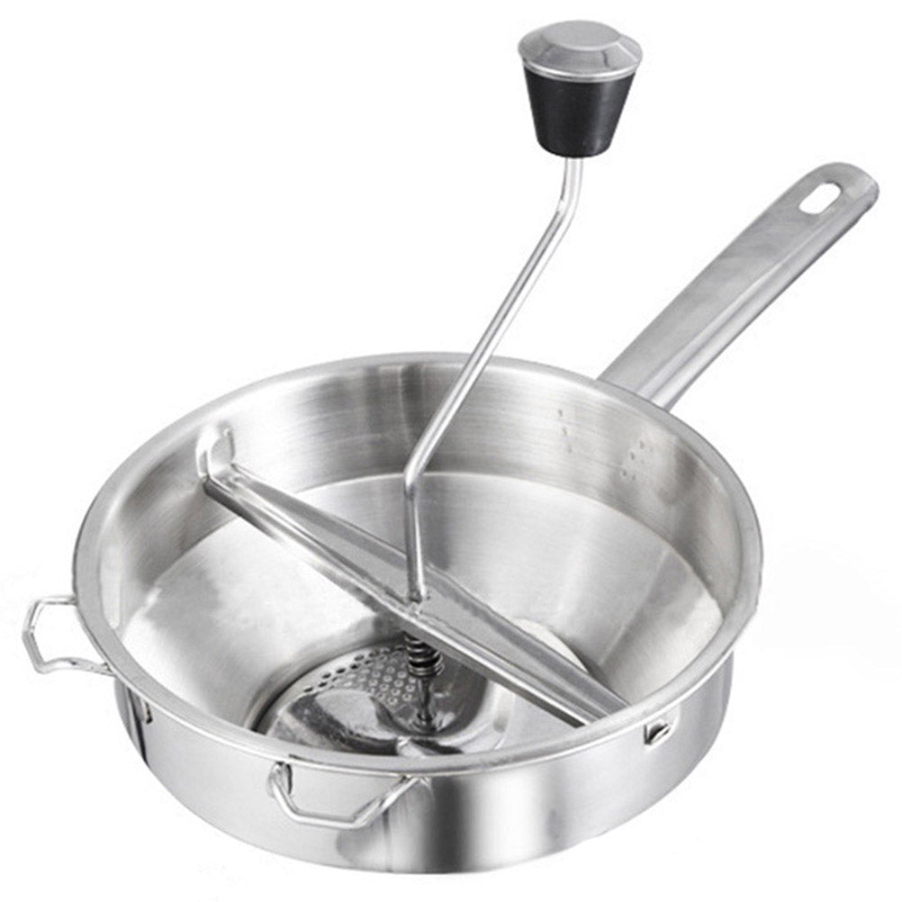 Presse-purée avec manivelle en acier inoxydable